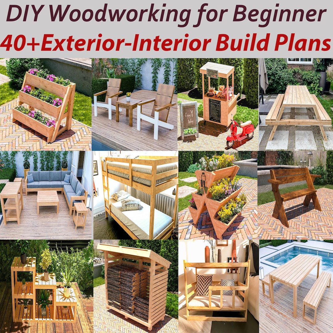 DIY Woodworking Furniture Plans Wood Build Plans for Beginner Step by Step Instructions PDF Instant Download Etsy Canada