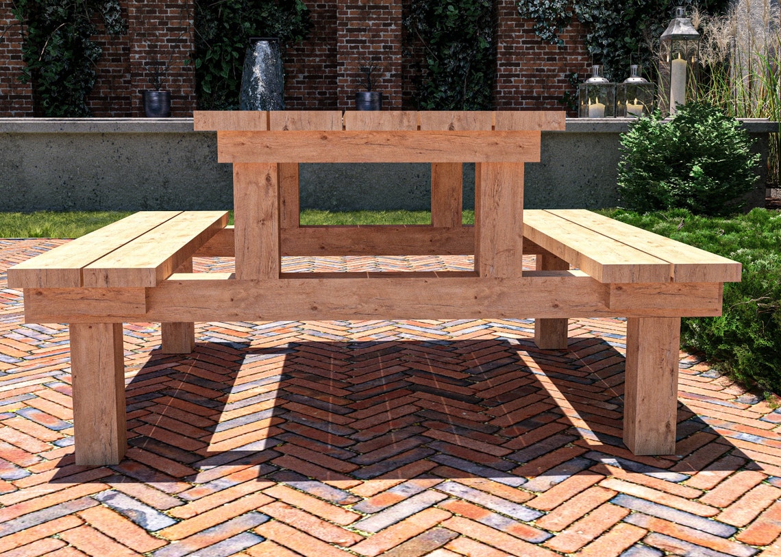 DIY Picnic Table Build Plans Garden Table Plans Easy to - Etsy