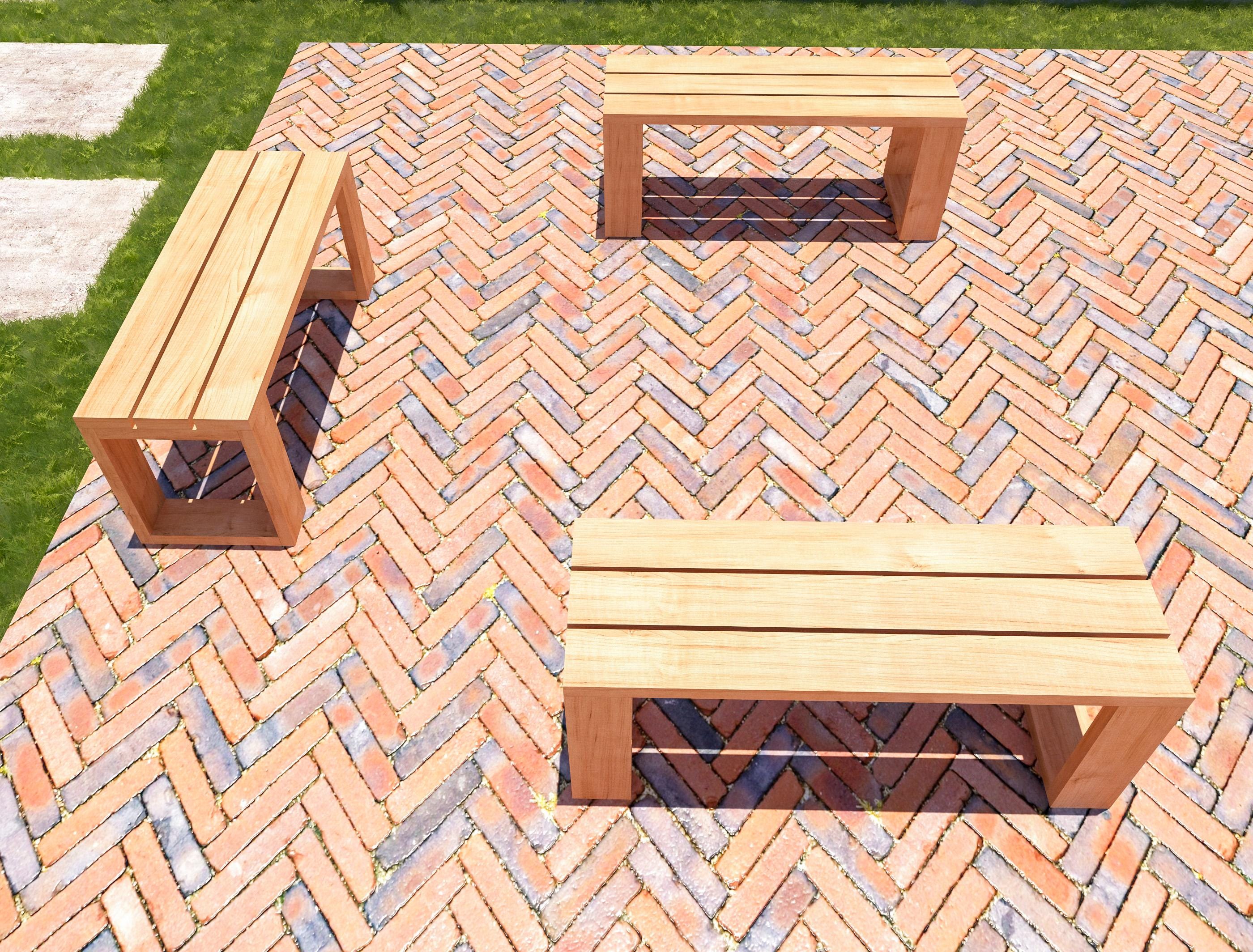 DIY Outdoor Bench Plans: Simple 2x6 Wood Bench (PDF Digital Download ...