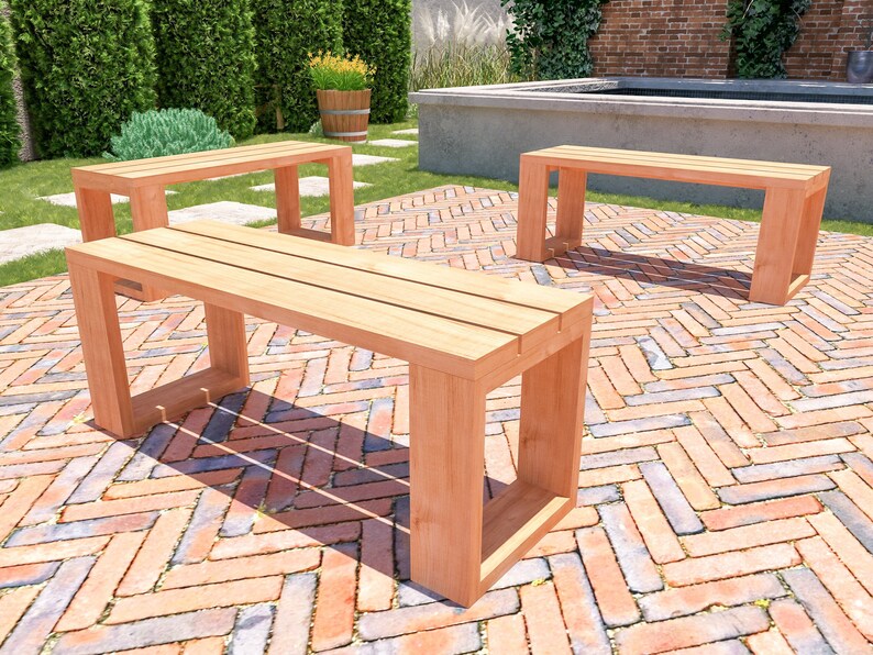DIY Bench Plans Bundle: 4 Outdoor Woodworking Seating Projects (PDF ...