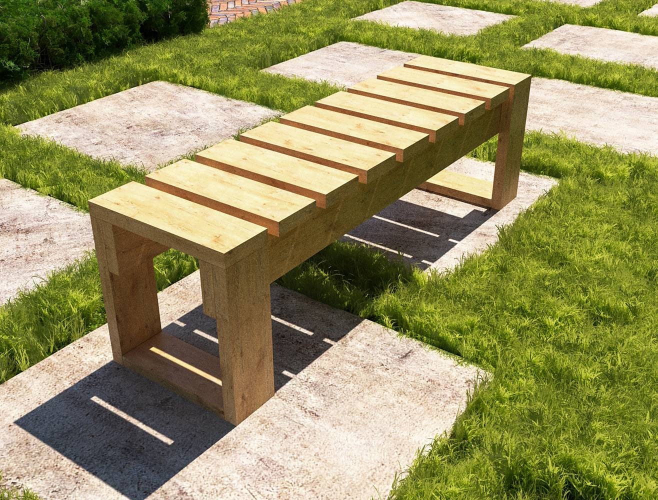 DIY Simple Patio Bench Plans Outdoor Bench Plans All 2x6 - Etsy UK