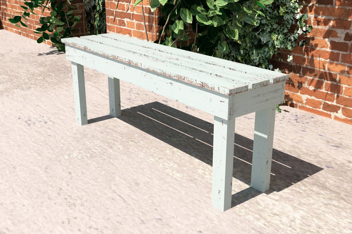 DIY Simple Garden Bench PLANS Outdoor Patio Bench Plans - Etsy