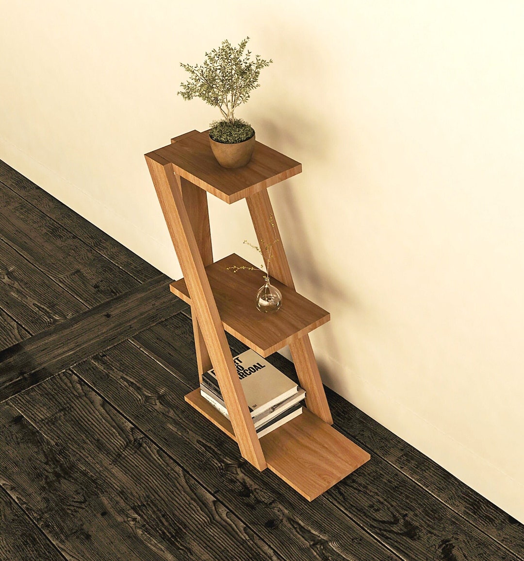 DIY Wood Home Decor Stand Plans: Easy Build Shelving (PDF File) - Etsy