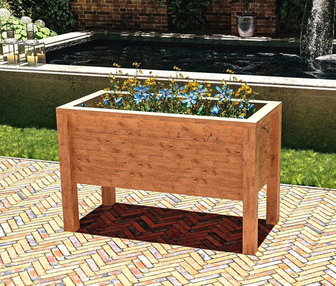 DIY Raised Garden Planter Box Plans Outdoor Planter Box - Etsy