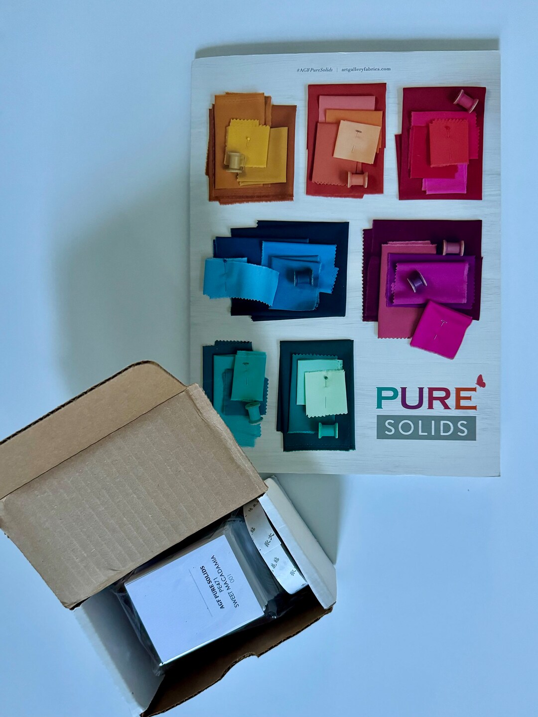 Art Gallery Fabrics Pure Solids Color Card 162 Colors With Pre-printed ...