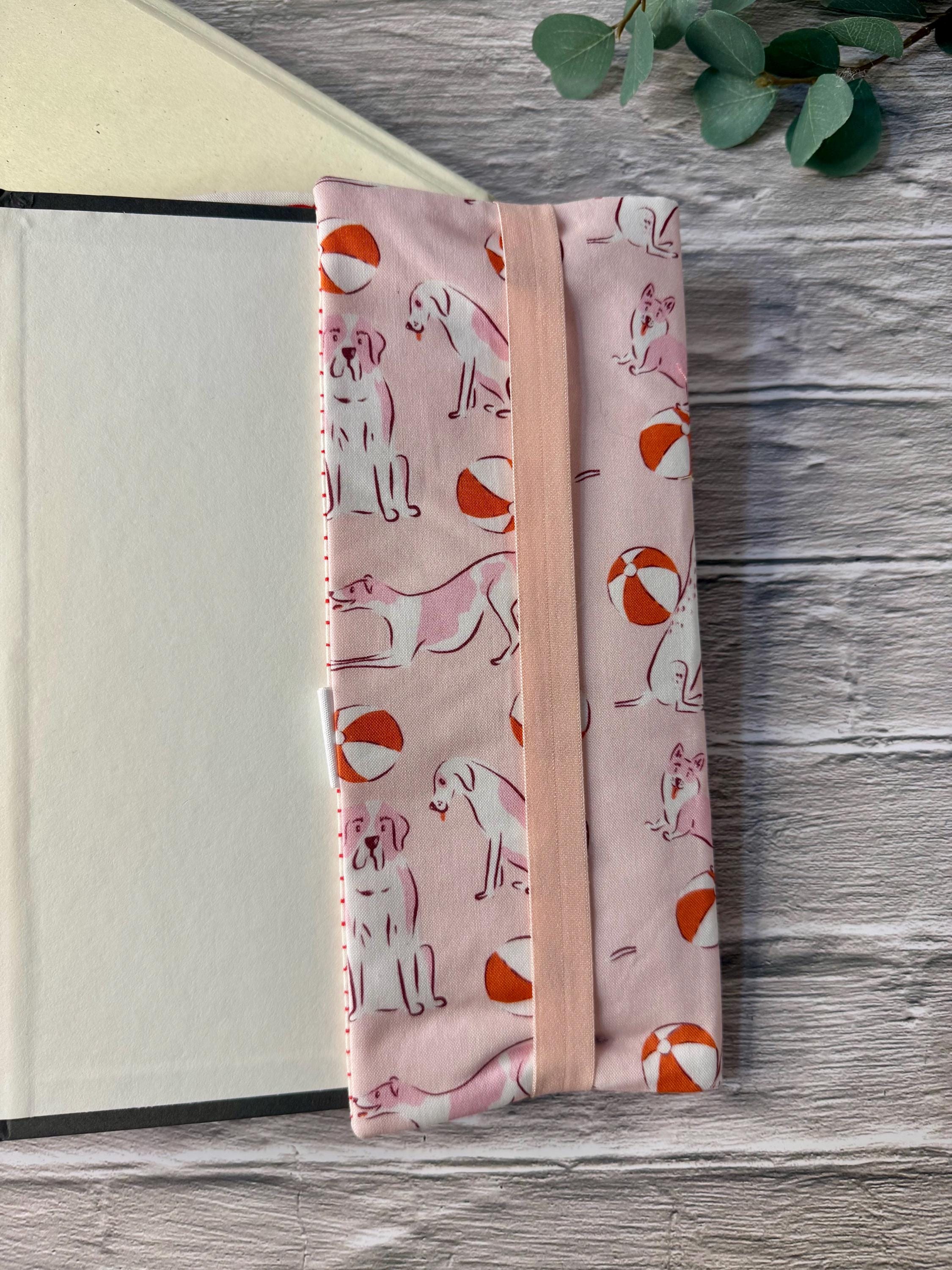 Dog and Beach Ball Adjustable Book Cover Dust Jacket Book Sleeve Book ...