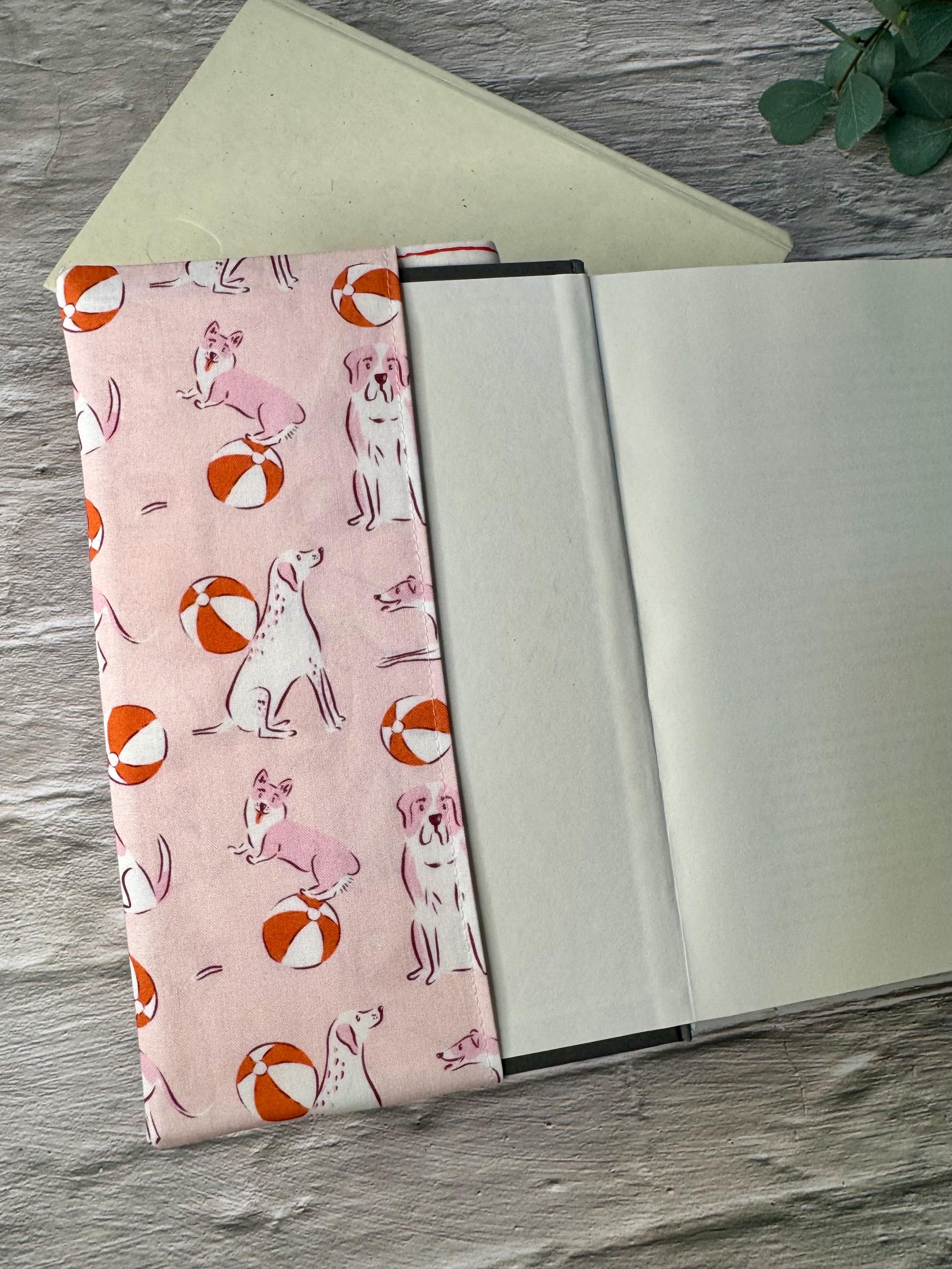 Dog and Beach Ball Adjustable Book Cover Dust Jacket Book Sleeve Book ...