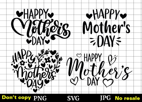 Happy Mothers Day Svg Mothers Day Svg Mothers Heart Etsy