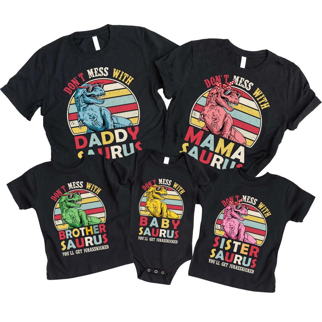 Camisas Saurus familiares, a juego Mama Saurus Papa Saurus Baby Saurus ...