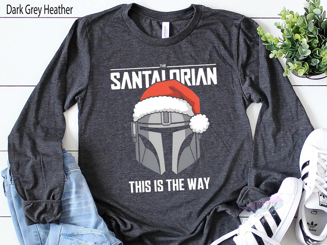 Santalorian Star Wars Christmas Shirt, Mandalorian Christmas Shirt ...