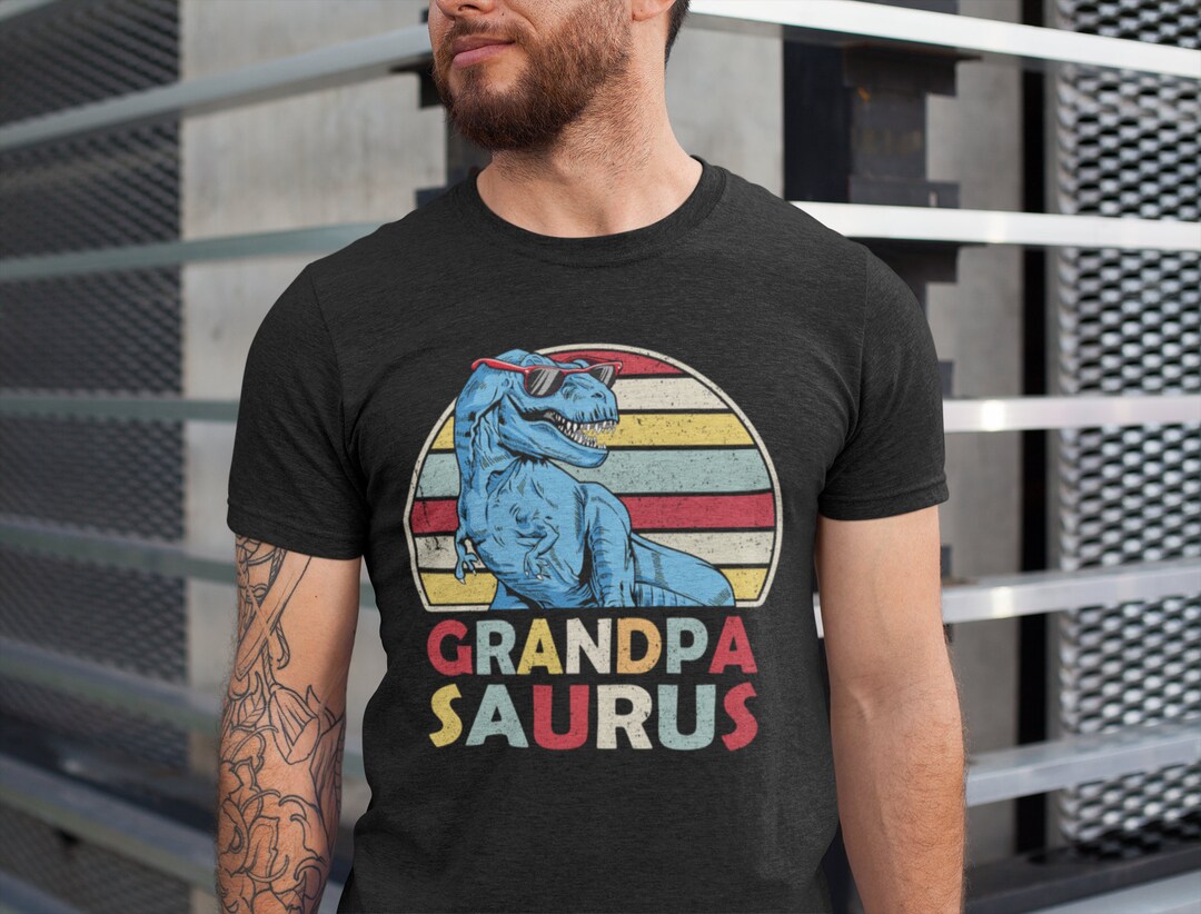 Grandpa Saurus Tshirt, Grandpasaurus Shirt, Grandpa Dinosaur Tshirt ...