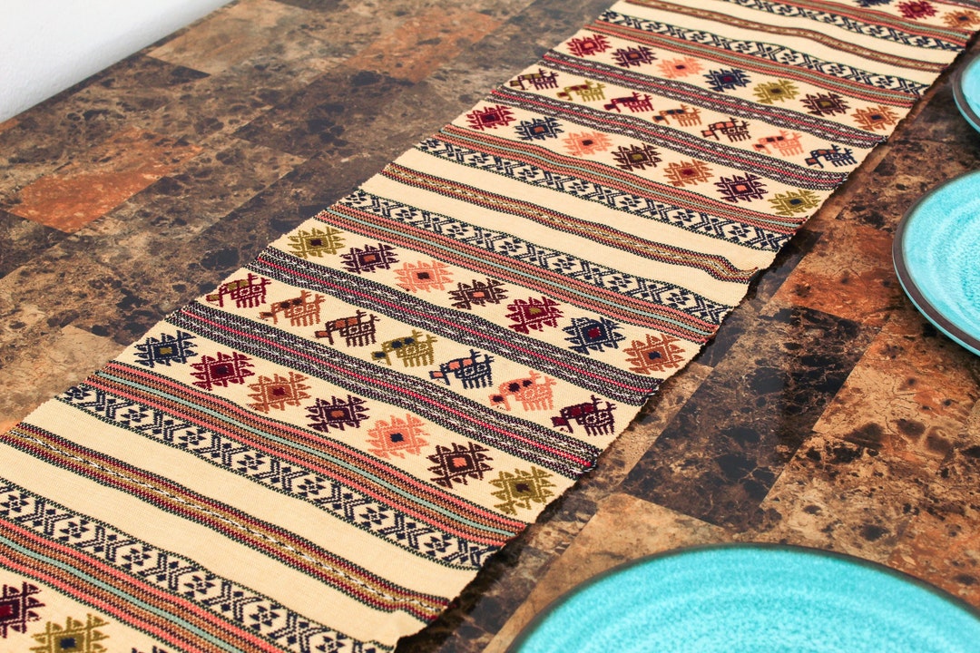 Guatemalan Table Runner, Guatemalan Textile Tablecloth Handwoven by ...