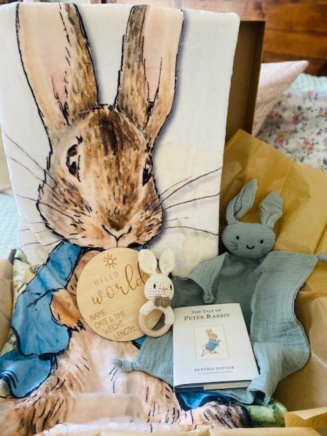 Newborn Peter Rabbit Baby Set: Blue or Pink Theme Available-includes ...