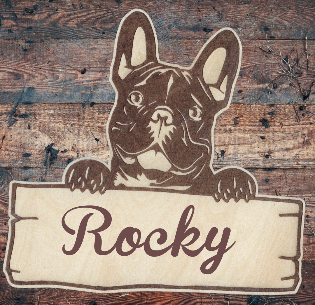 French Bulldog Wooden Plaque (personalization) - Etsy