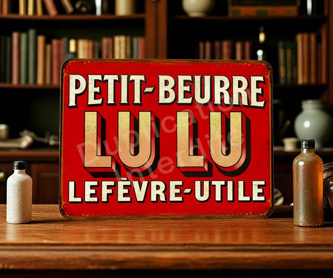 Vintage Metal Sign Biscuits LU - Etsy