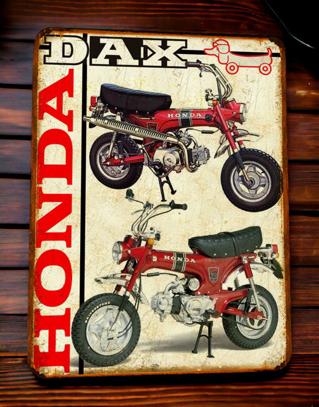 Vintage Honda Dax Metal Sign - Etsy