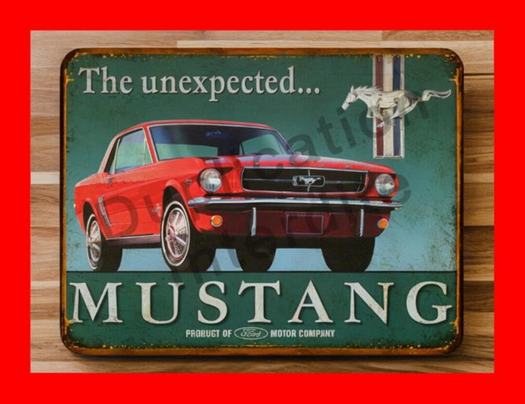 Vintage 1964 Ford Mustang Metal Sign - Etsy