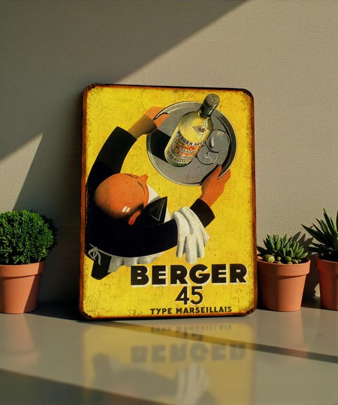 Vintage Berger Metal Sign - Etsy