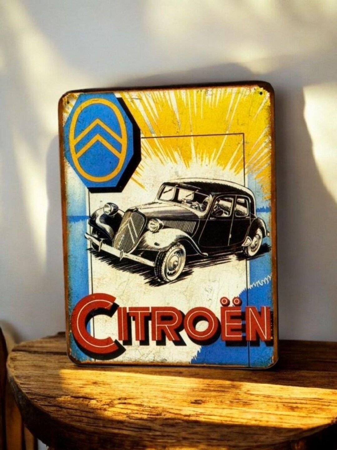 Vintage Citroën Traction Metal Plate - Etsy