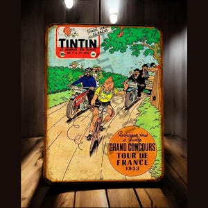 Tintin Vintage Metal Plaque - Etsy
