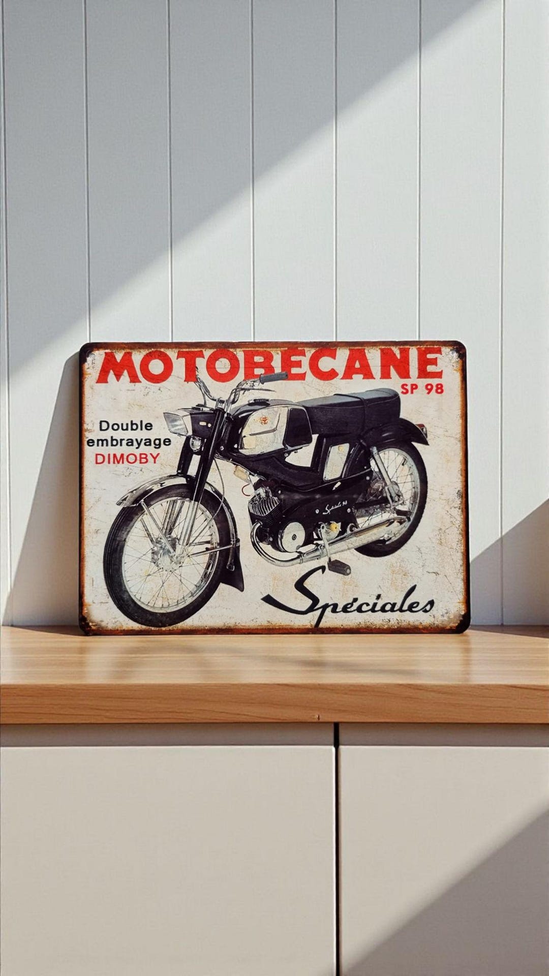 Motobécane SP98 Vintage Metal Sign - Etsy