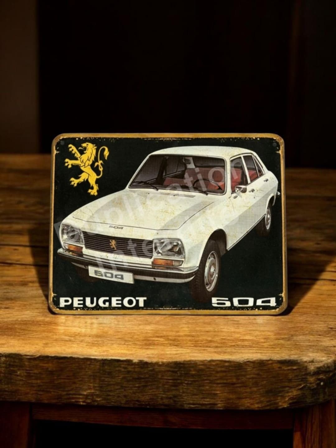 Vintage Peugeot 504 metalen plaat - Etsy Nederland