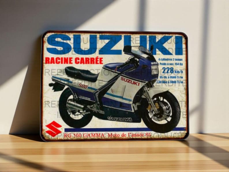 Vintage Metal Suzuki 500 RG Sign - Etsy