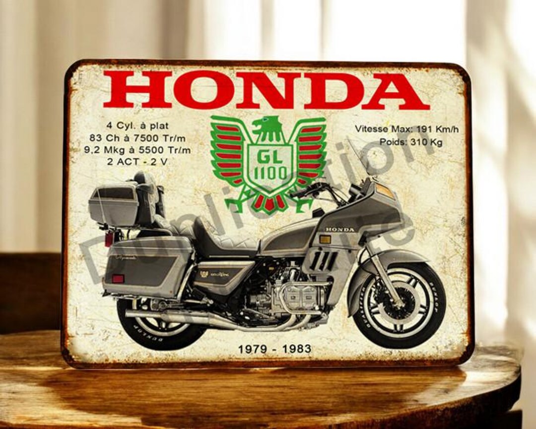 Honda GL 1100 Goldwing Vintage Metal Sign - Etsy UK