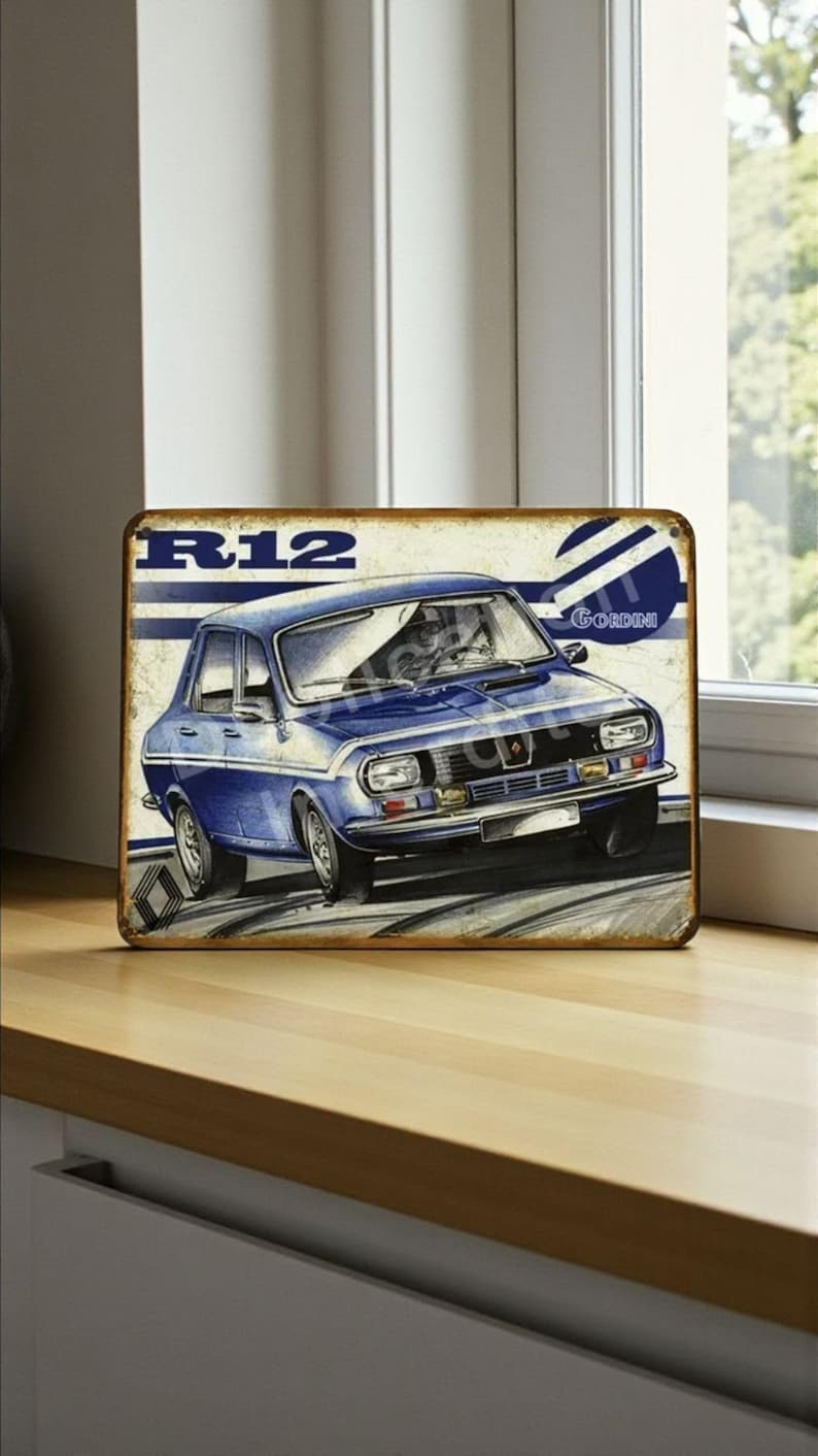 Vintage Renault 12 Gordini Metal Sign - Etsy