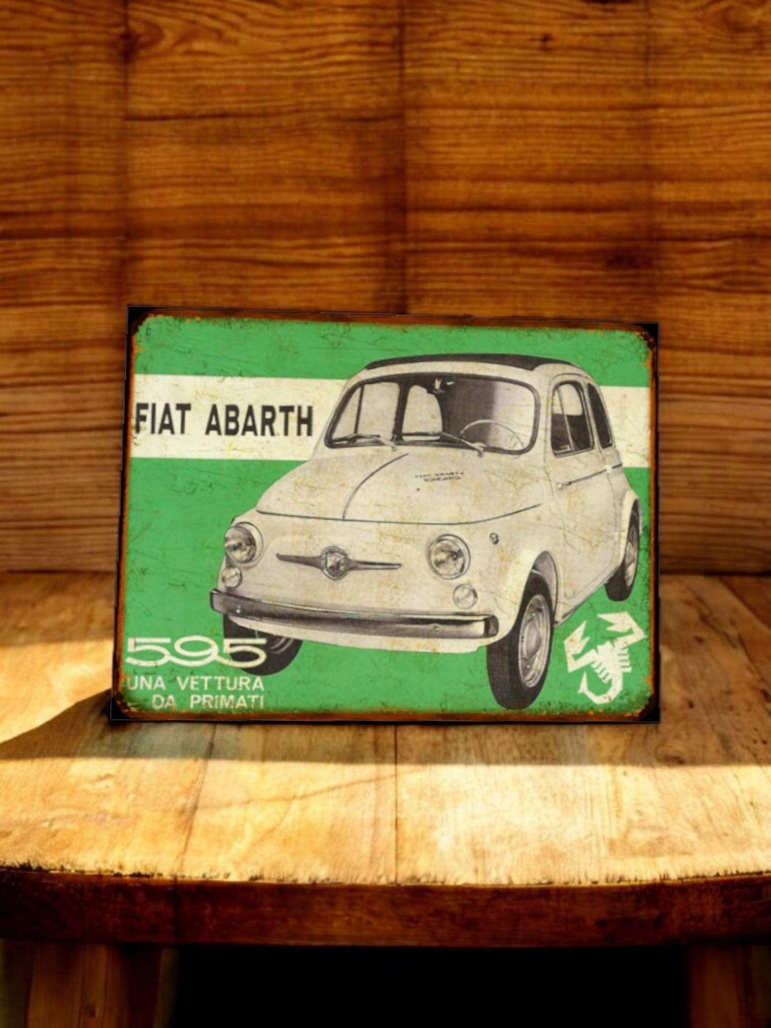 Vintage Fiat Abarth Metal Sign - Etsy