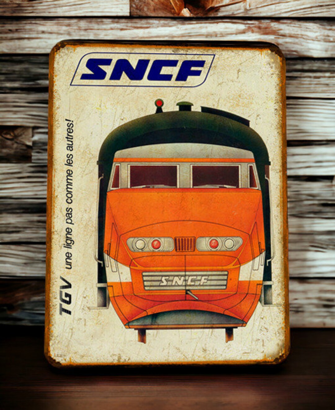 Vintage SNCF TGV Metal Sign - Etsy UK