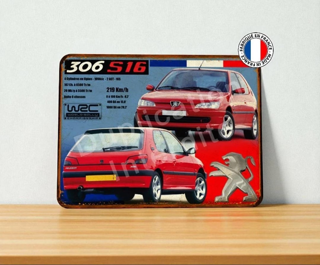 Vintage Metal Peugeot 306 S16 Phase 2 Sign - Etsy