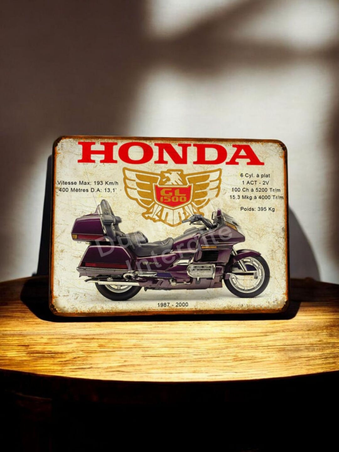 Vintage Honda GL 1500 Goldwing Metal Sign - Etsy