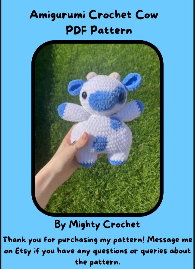 Amigurumi Crochet Cow PDF Pattern: Handmade Plush Toy - Etsy