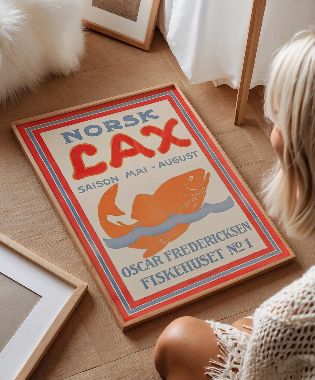 Vintage Salmon Advertising Poster - Instant Digital Download - Wall ...