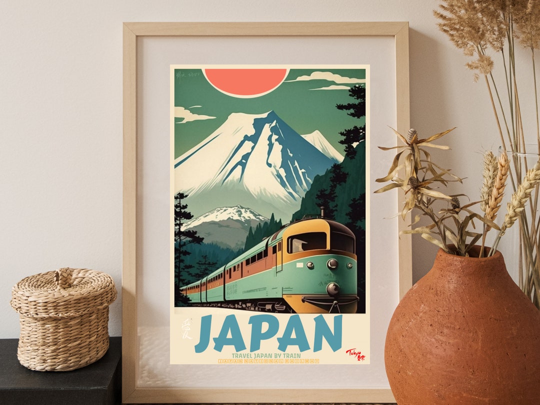 Japan Train Travel Tokyo Poster Wall Art Unique Gift - Etsy