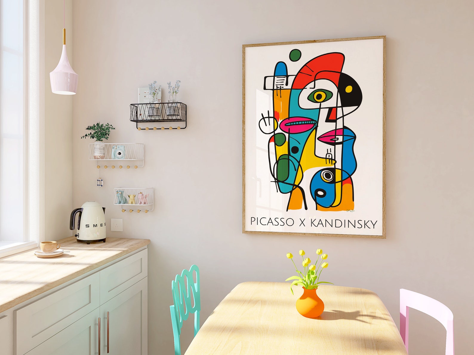 Picasso X Kandinsky Art Poster Print Abstract Design Home Interior ...