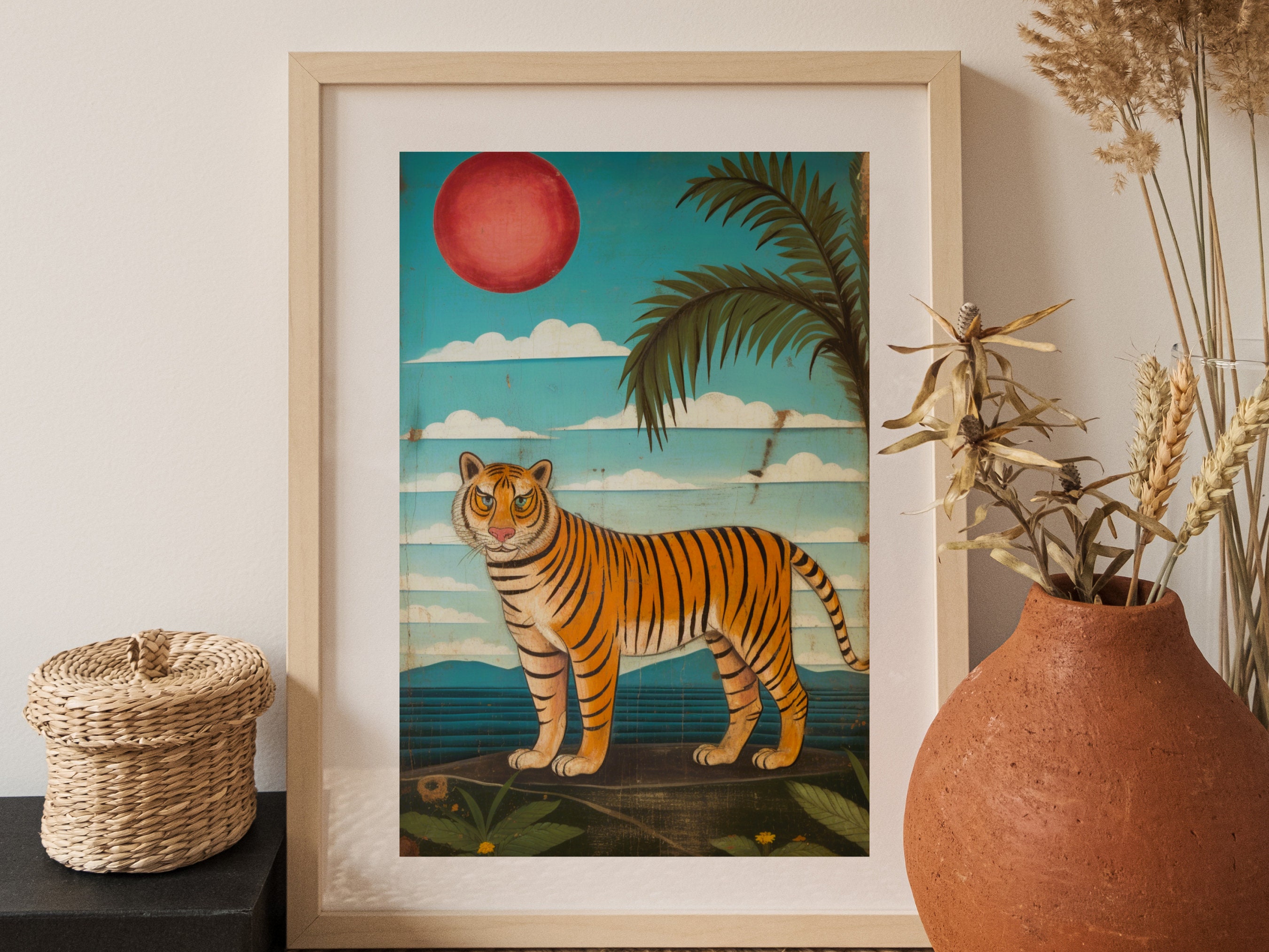 Indian Tiger Phad Poster Instant Digital Download - Etsy
