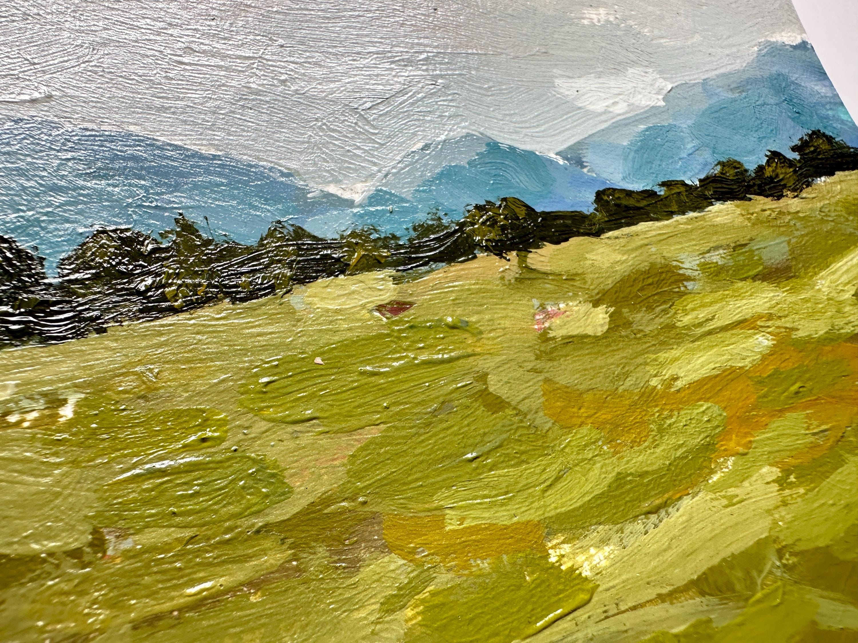 Little Hand Painted Mountain Meadow Landscape Art - Etsy