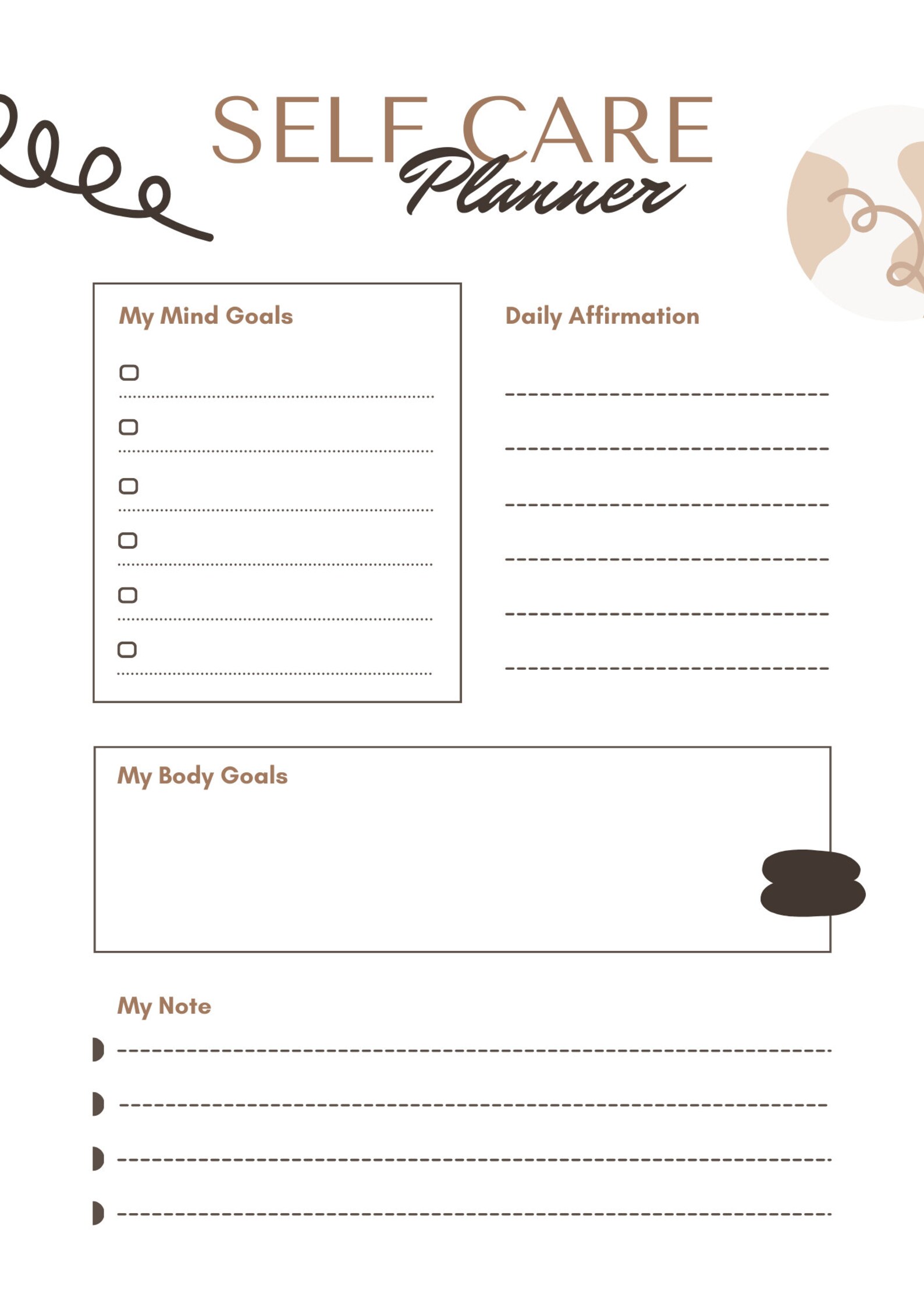 Mental Health Planner Self Help Planner Self-care Journal Mental Health ...