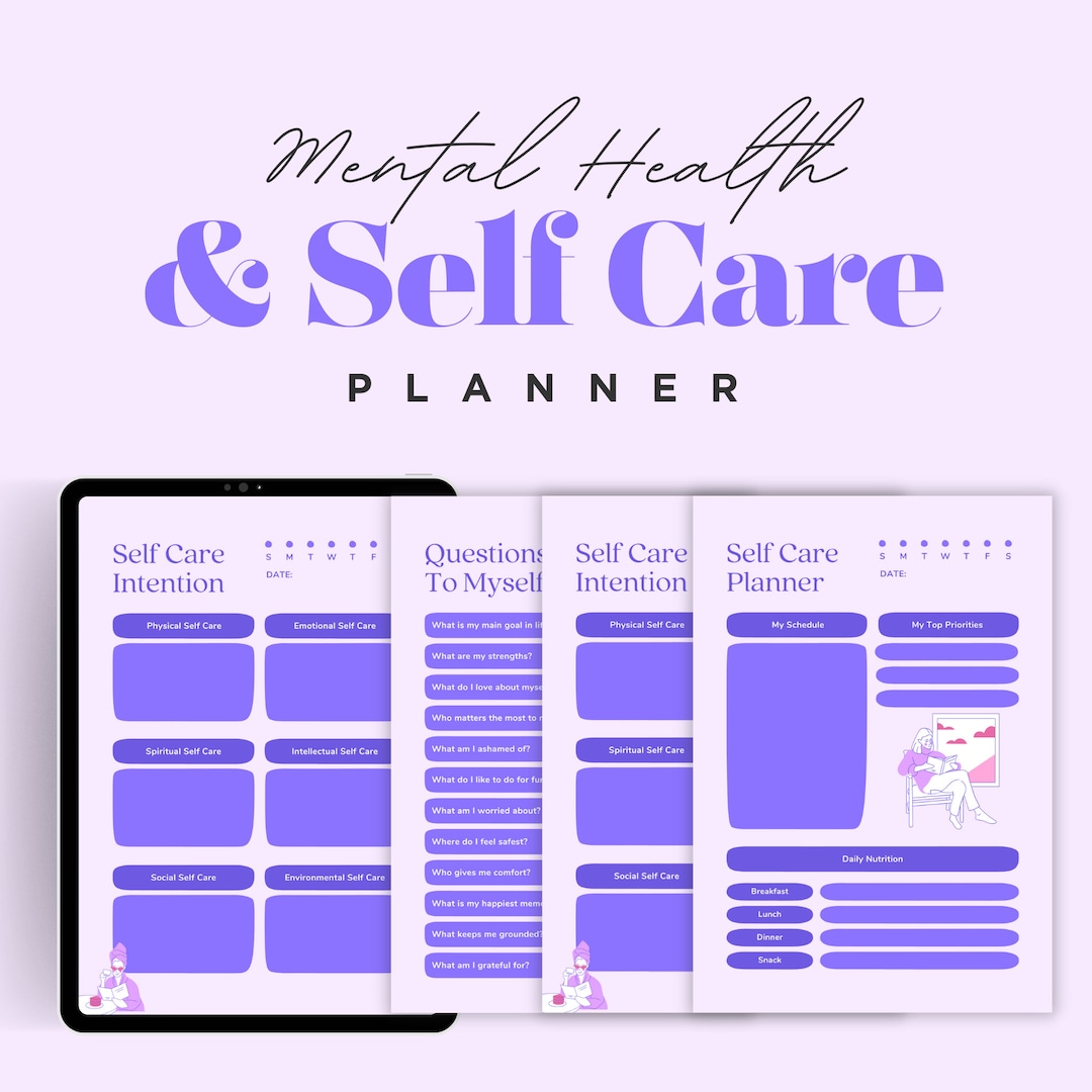 Mental Health Planner Self Help Planner Self-care Journal Mental Health ...