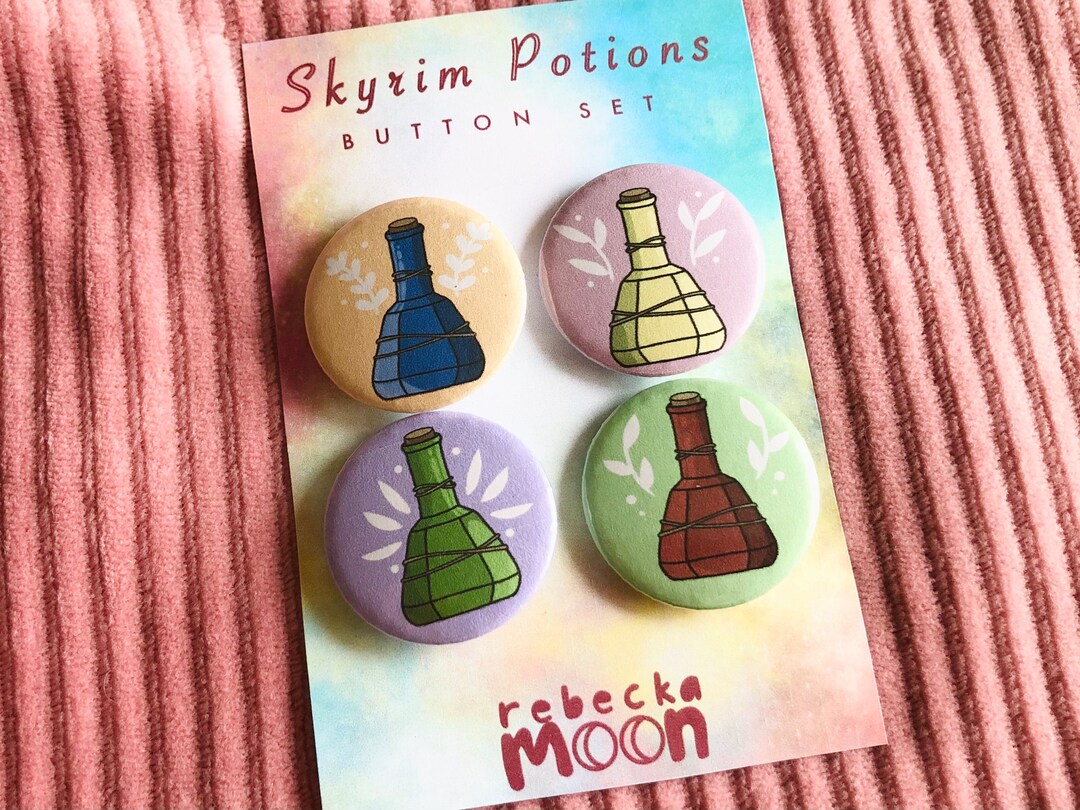 Skyrim Potions Button Set - Etsy