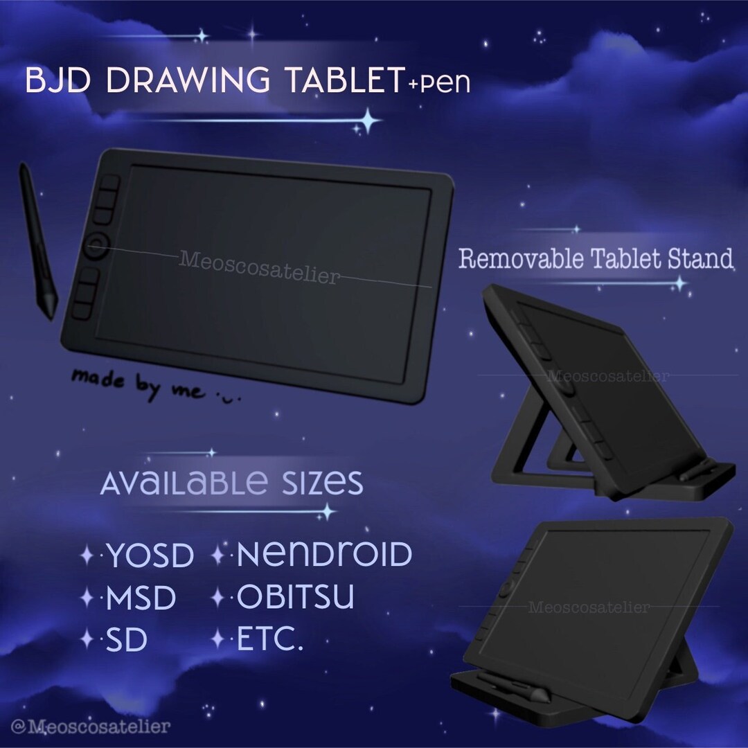BJD Drawing Tablet + Pen Miniature Accessories STL Digital Download - Etsy