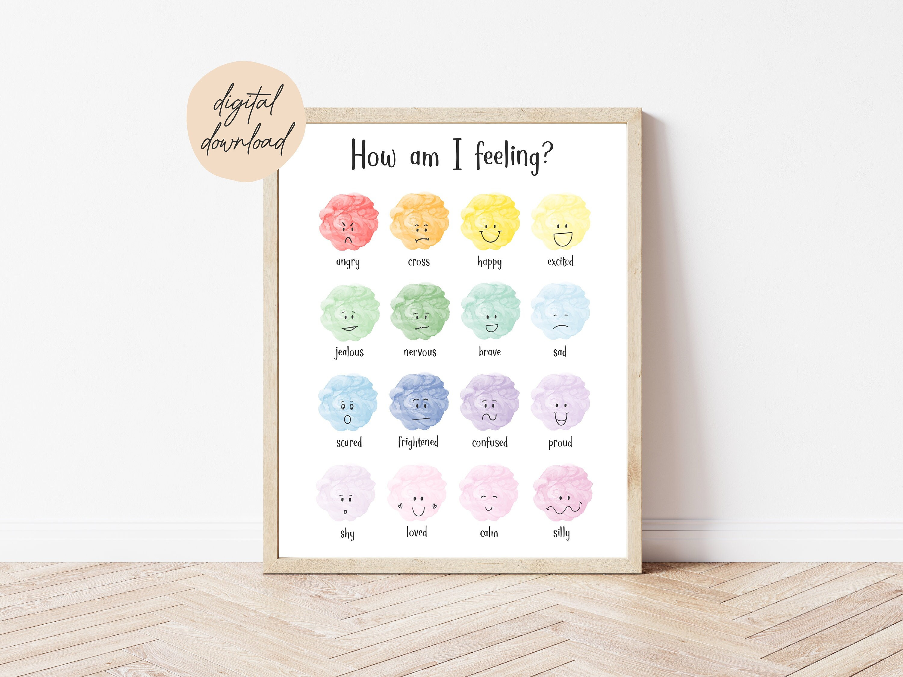 Emotions Poster - Feelings Chart - Social Emotional Chart - Feelings ...