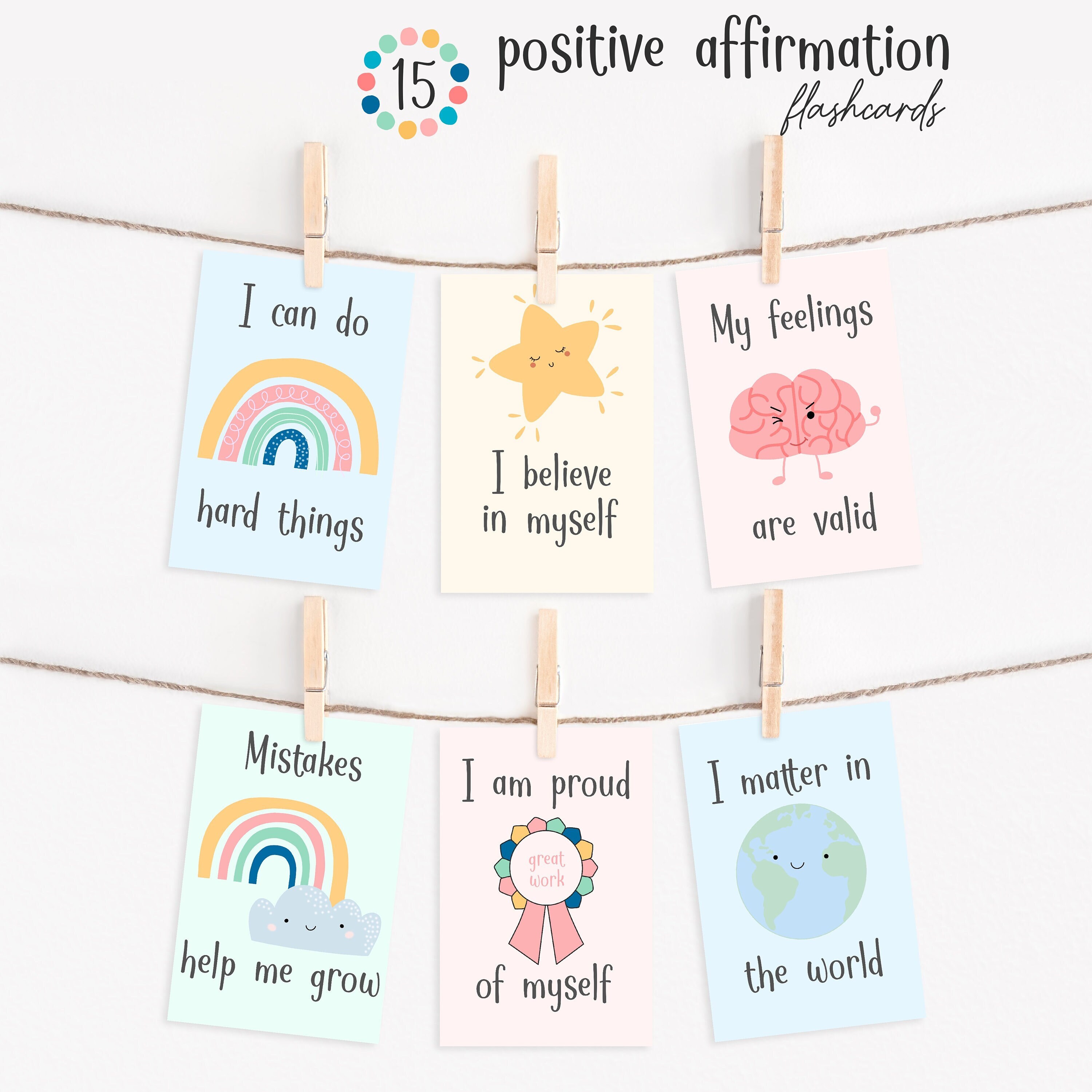 Affirmation Cards for Kids Childrens Daily Affirmations Printable ...