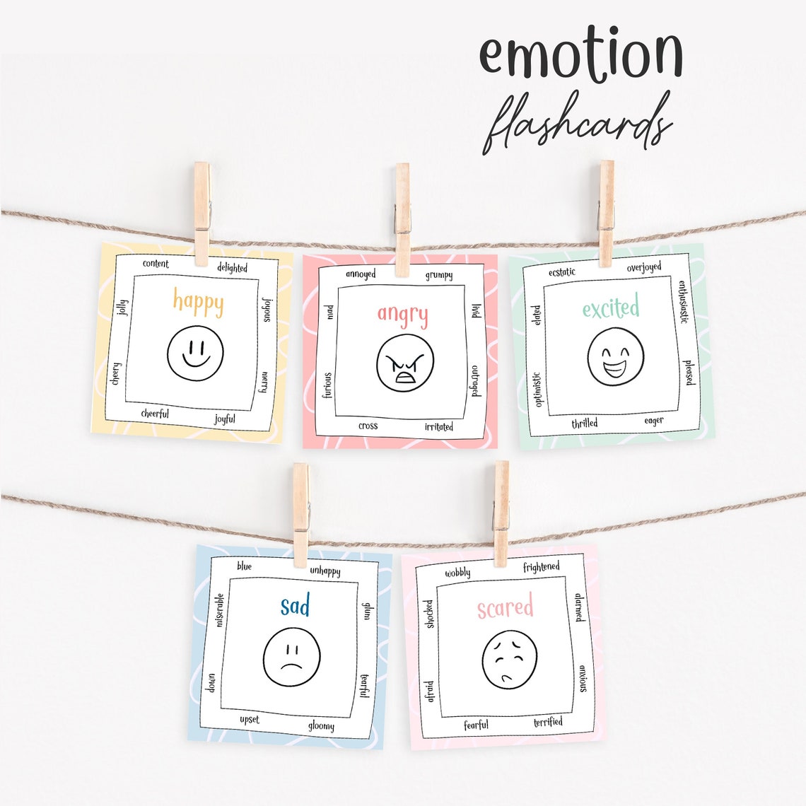 Emotions Flashcards - Childrens Well-being - Printable Flashcards ...