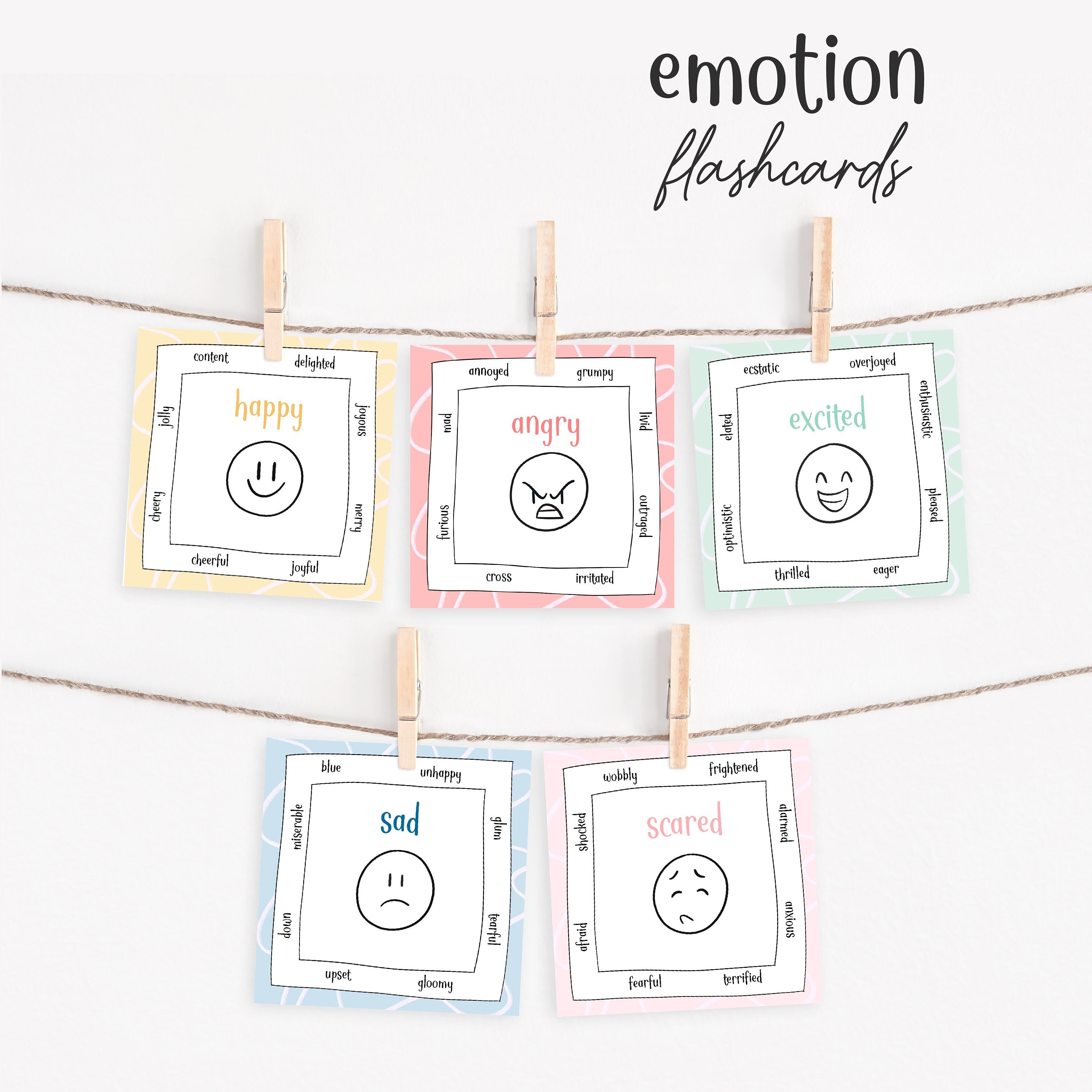 Emotions Flashcards - Childrens Well-being - Printable Flashcards ...