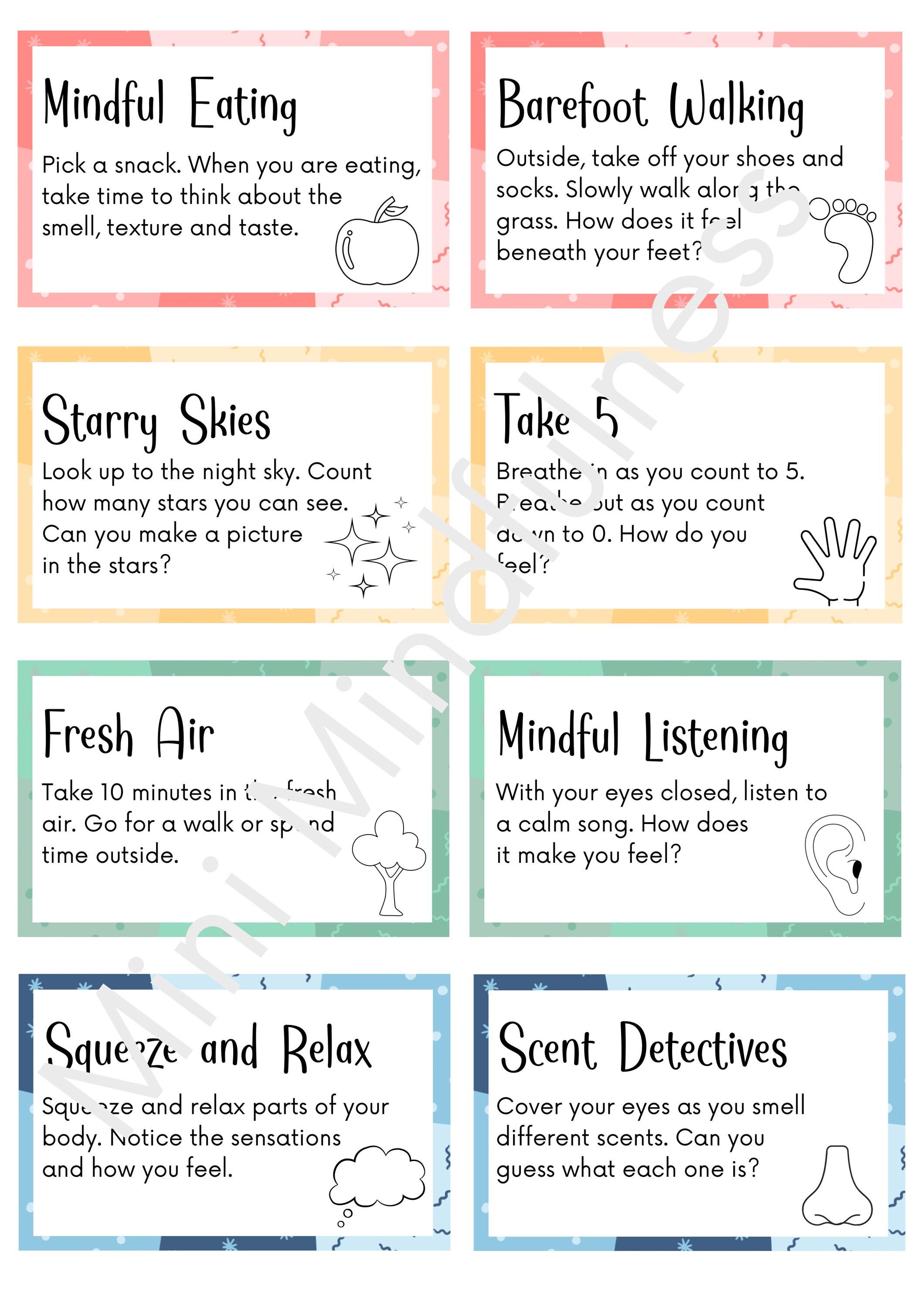 Children’s Mindfulness - Activity Cards - Digital Download - Mindful ...