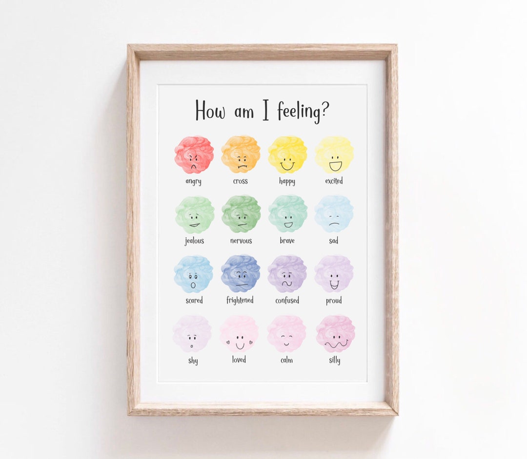 Emotions Poster Feelings Chart Social Emotional Chart - Etsy
