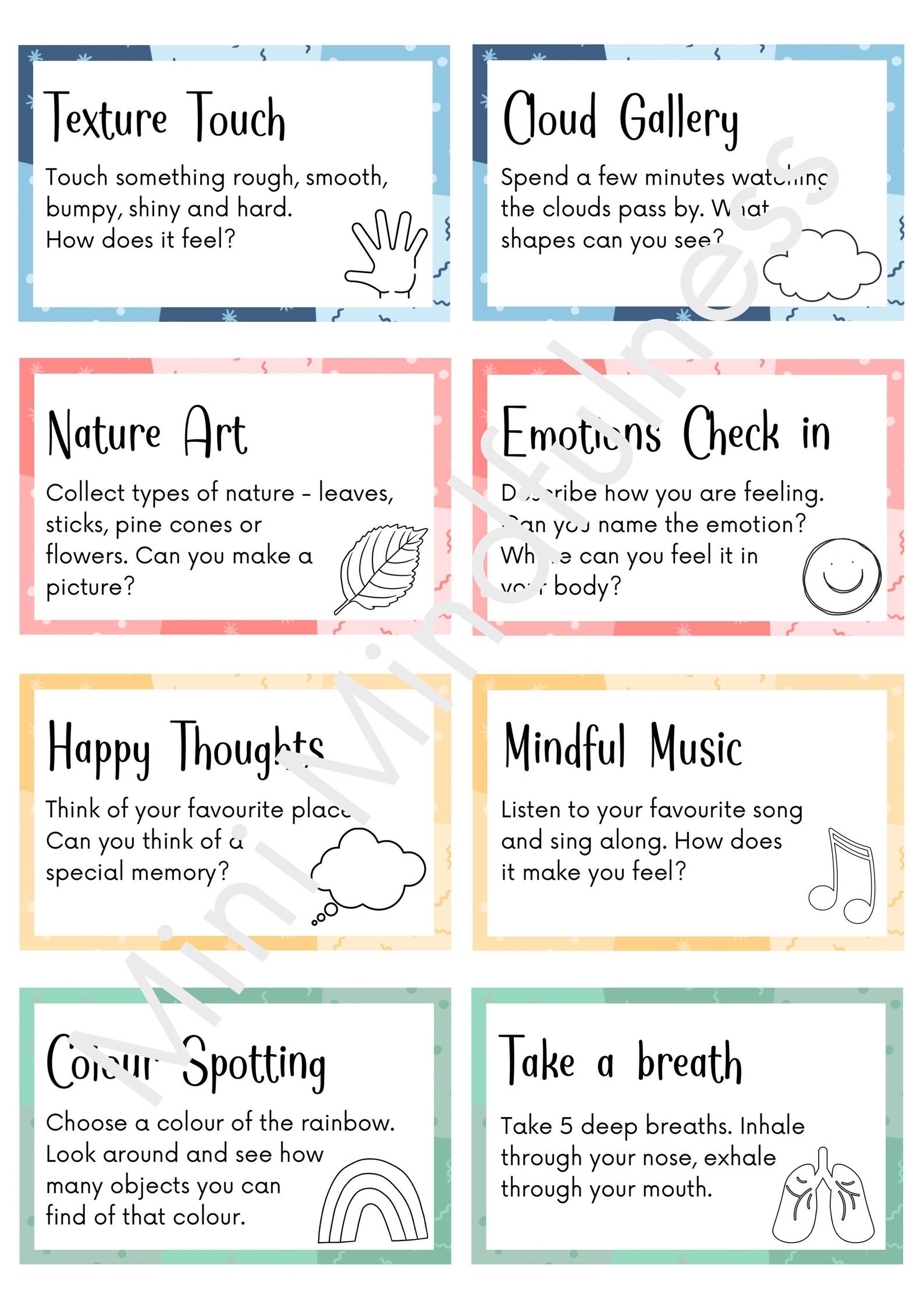 Children’s Mindfulness - Activity Cards - Digital Download - Mindful ...